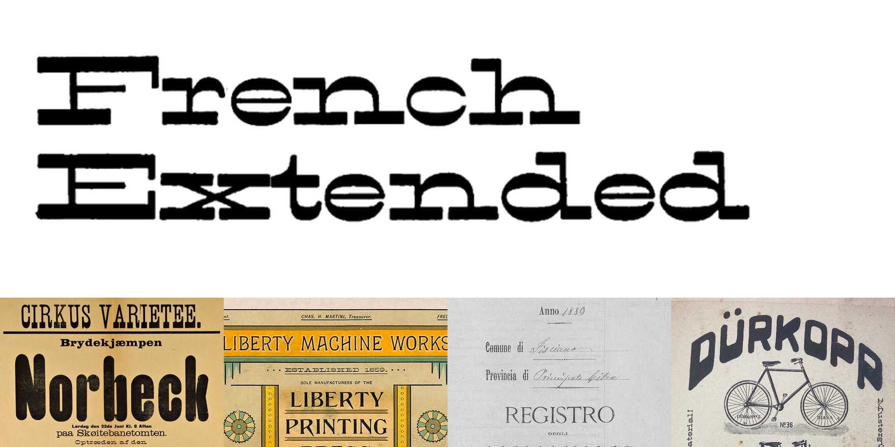 French Antique/Clarendon Extended in use - Fonts In Use