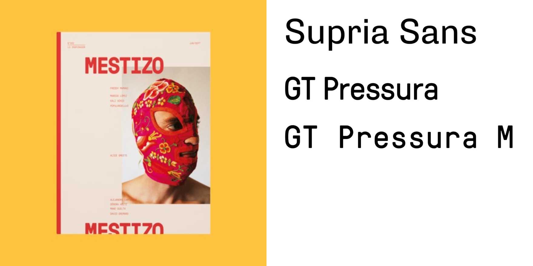 Mestizo magazine - Fonts In Use