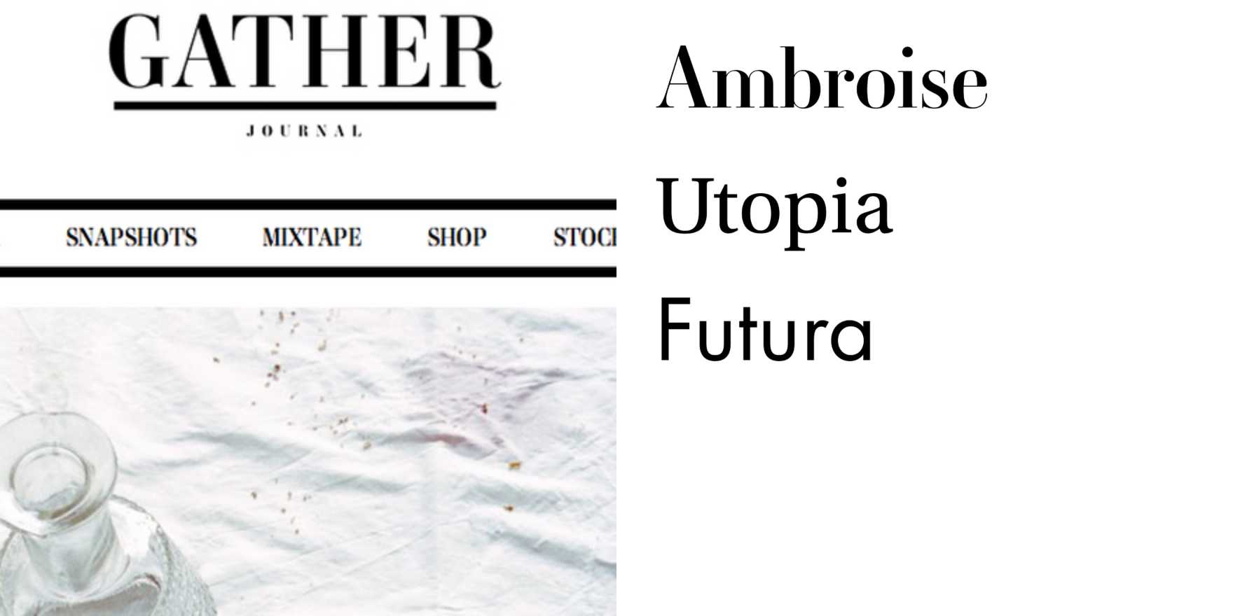 Gather Journal - Fonts In Use