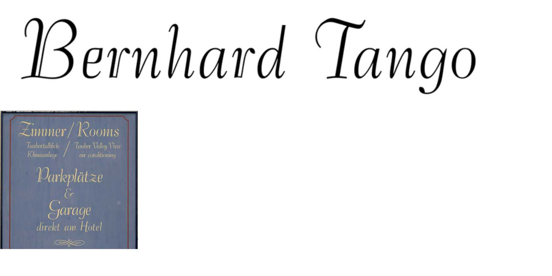 Bernhard Tango in use - Fonts In Use
