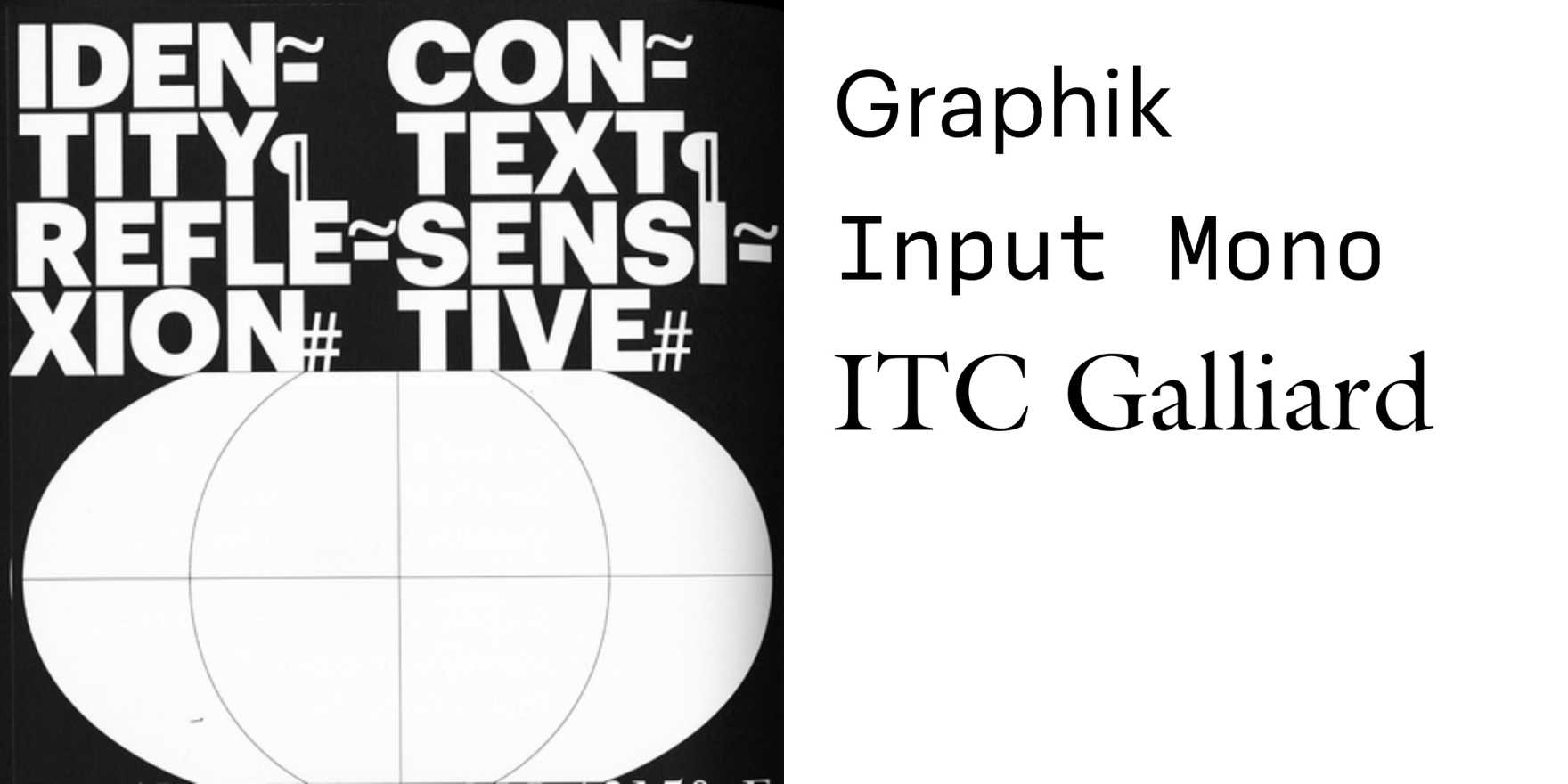 Identity Production - Fonts In Use