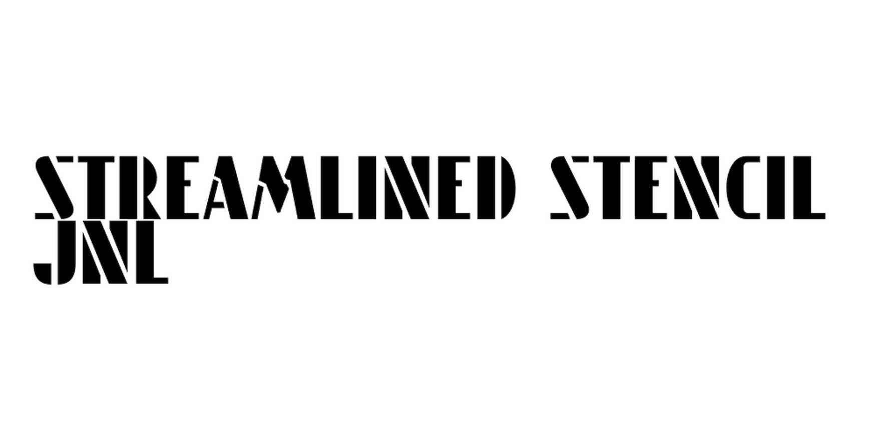 Streamlined Stencil JNL in use - Fonts In Use
