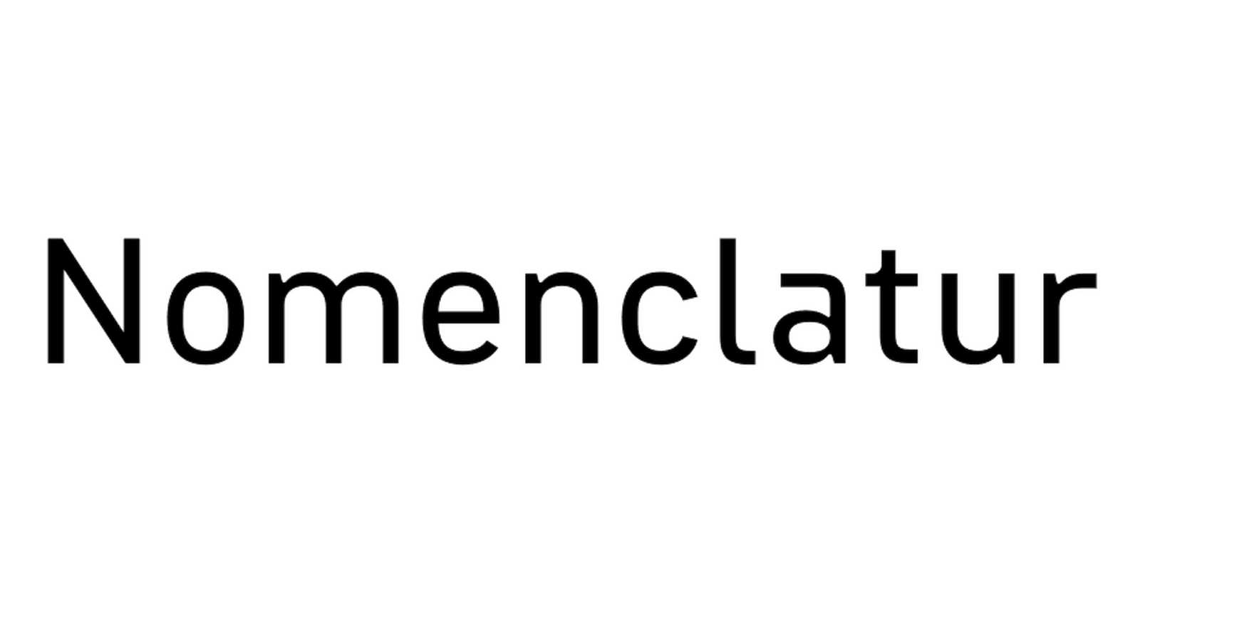 Nomenclatur in use - Fonts In Use