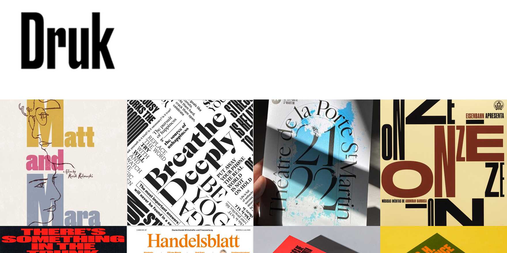 Druk in use - Fonts In Use