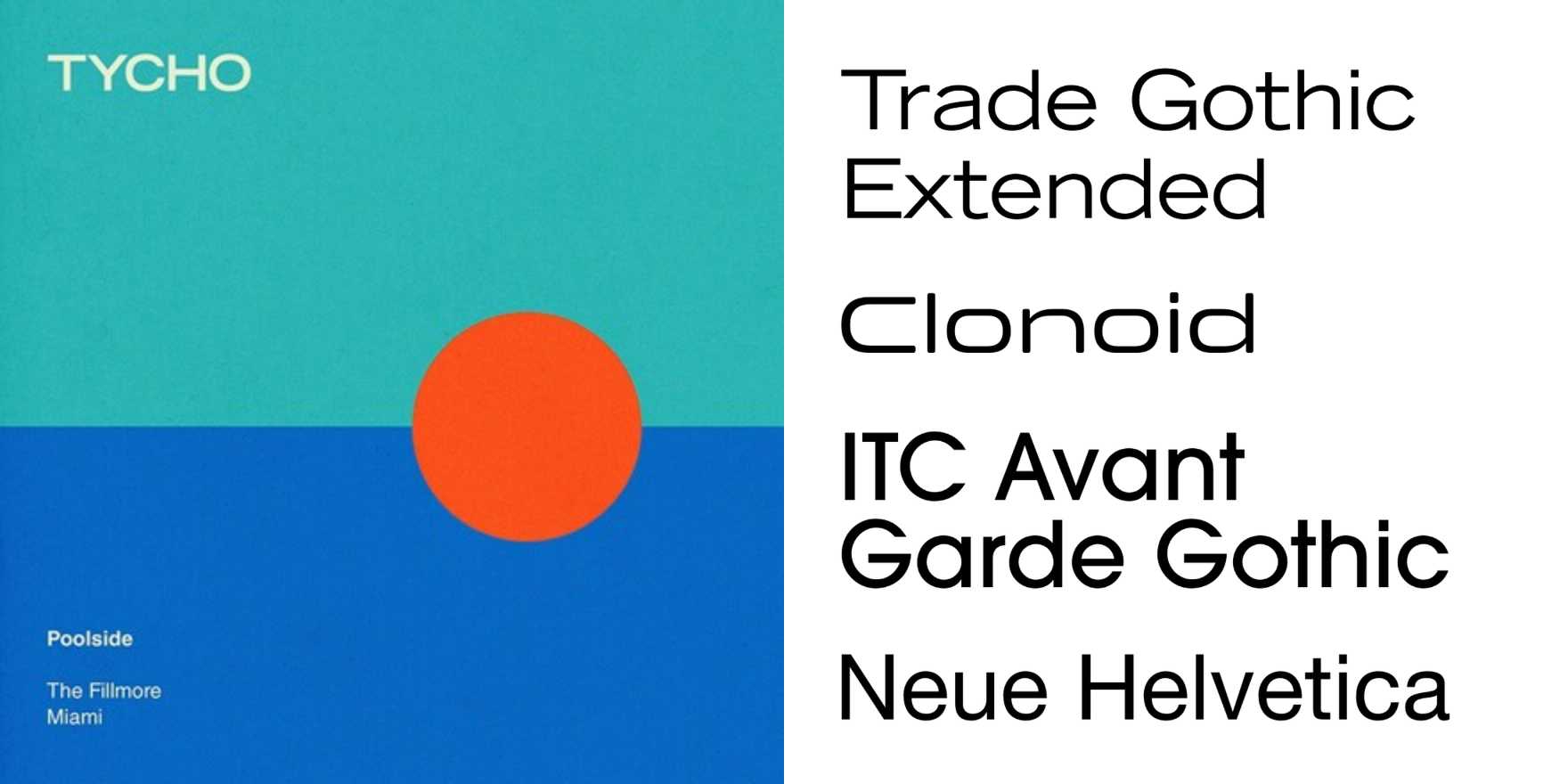 Tycho posters, Collection 4: Epoch (2016–2018) - Fonts In Use