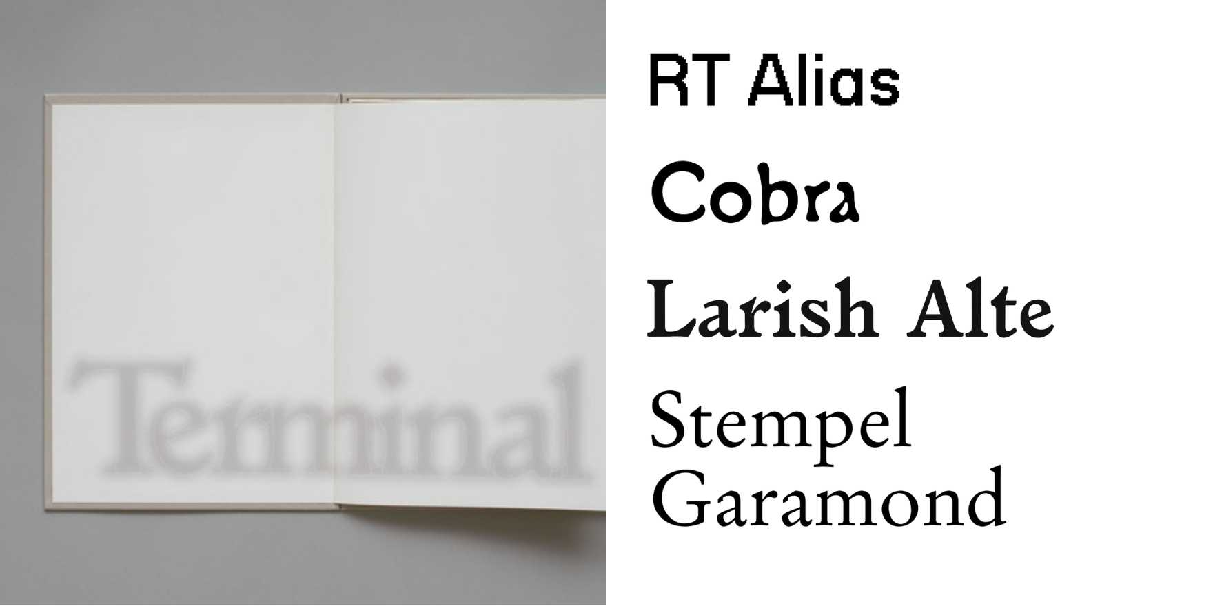 Jesse Stecklow – Terminal exhibition catalog - Fonts In Use