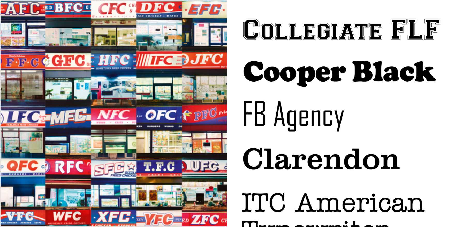 KFC: AFC–ZFC outdoor ad campaign - Fonts In Use