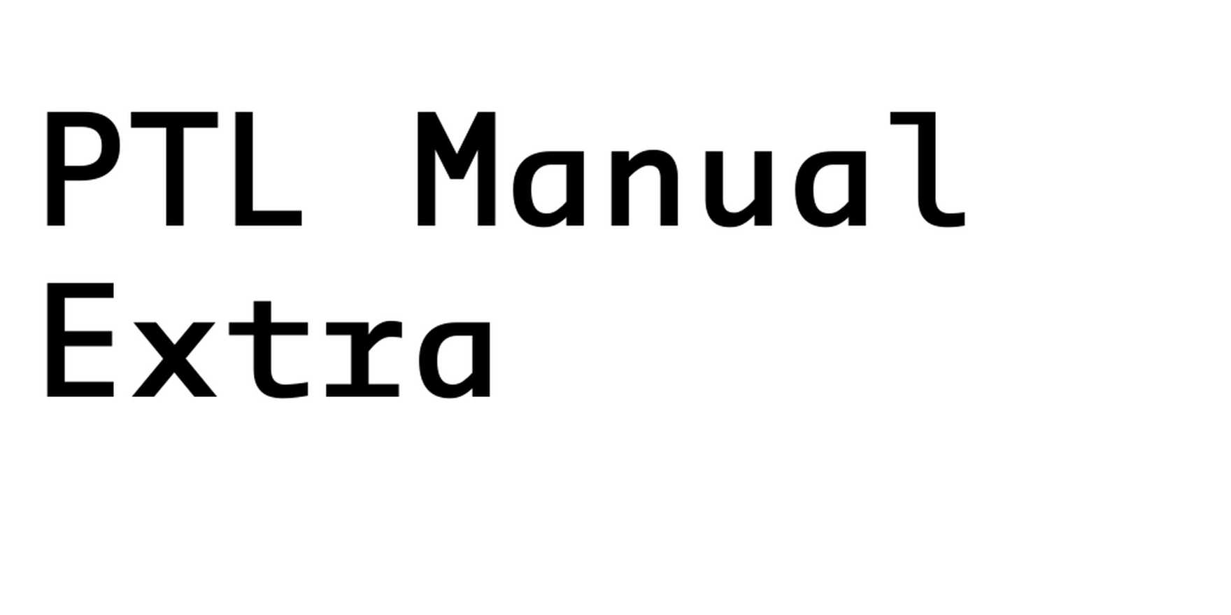 PTL Manual Extra in use - Fonts In Use