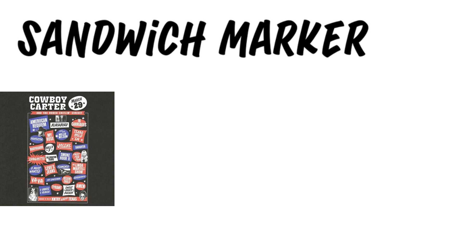 Sandwich Marker in use - Fonts In Use