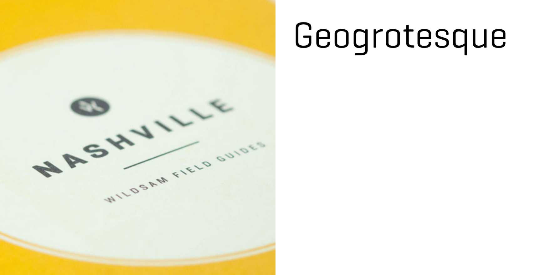 Wildsam Field Guides - Fonts In Use