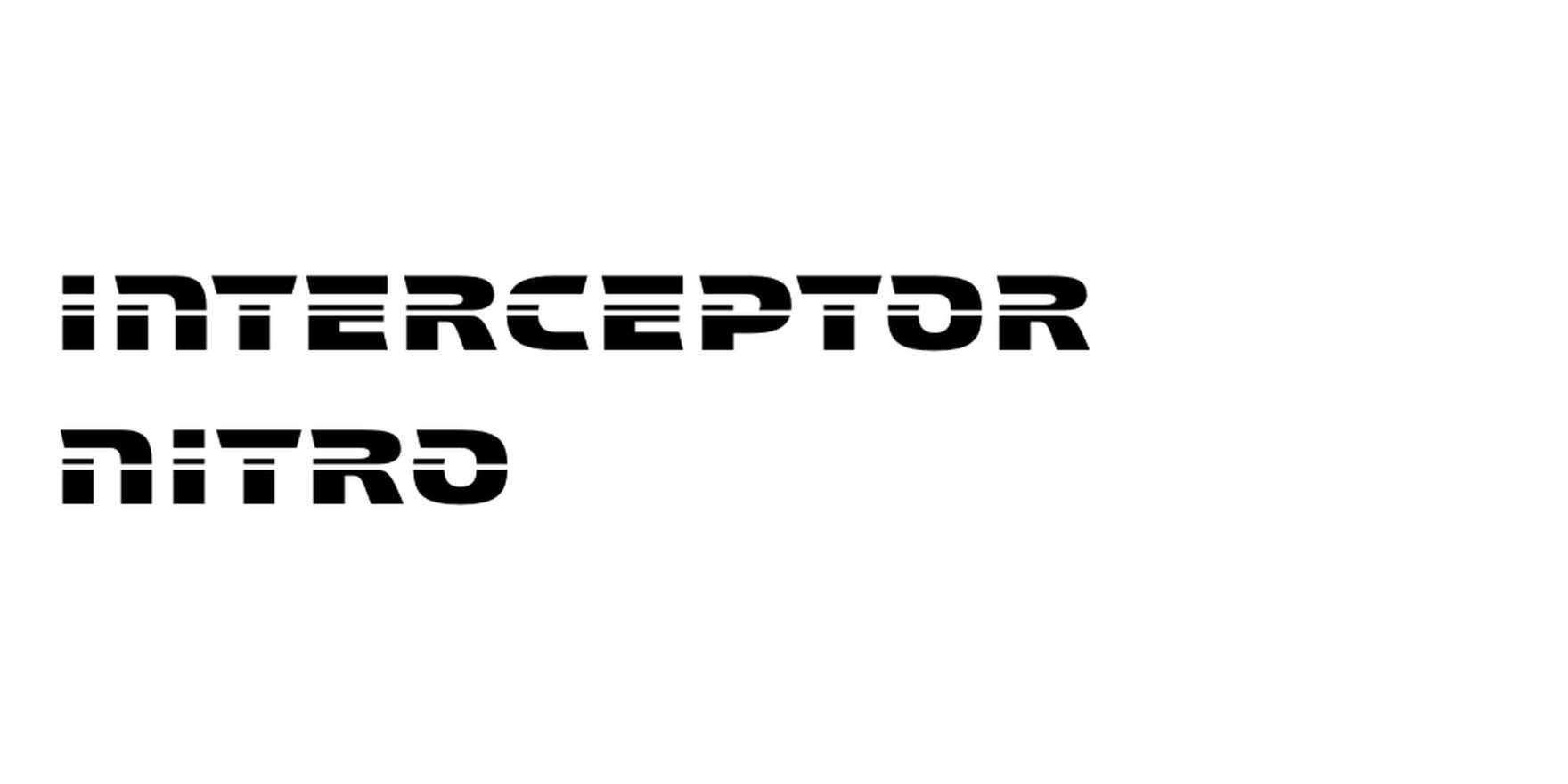 Interceptor Nitro in use - Fonts In Use