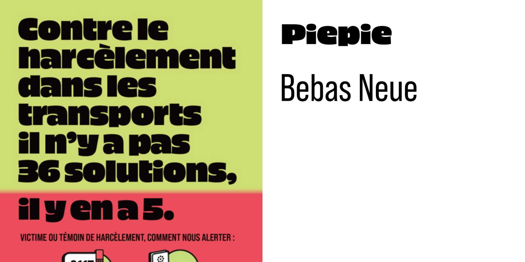 RATP anti-harassment campaign - Fonts In Use