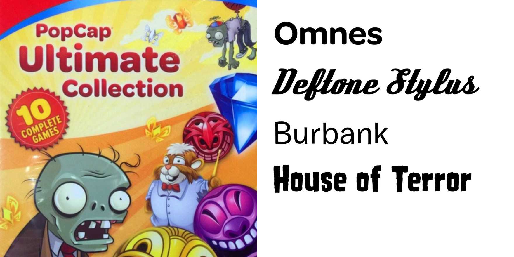 PopCap Games - Fonts In Use