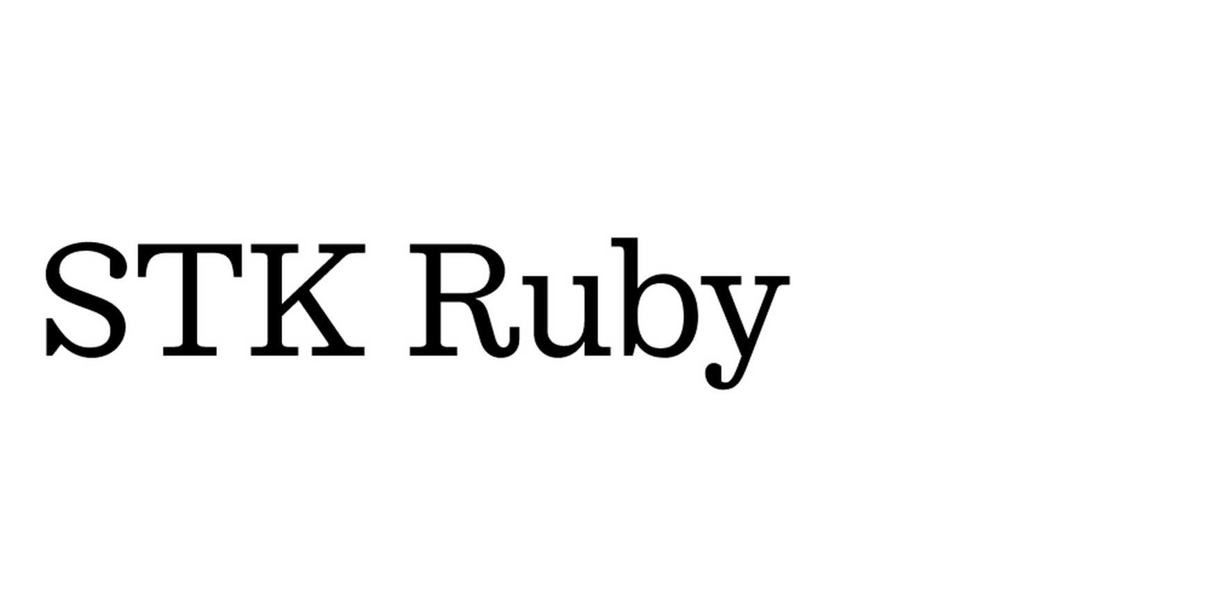 STK Ruby in use - Fonts In Use