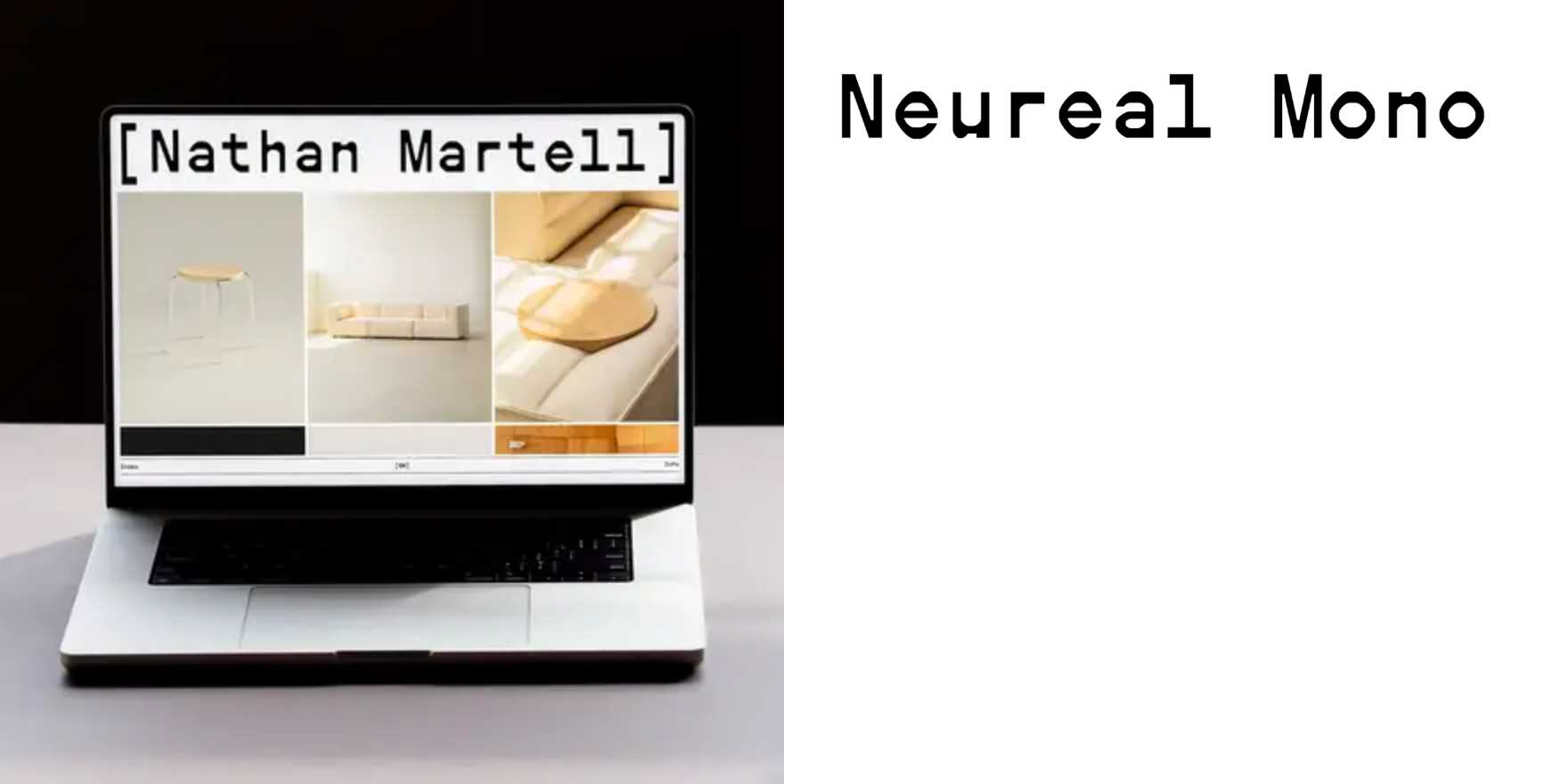 Nathan Martell portfolio website - Fonts In Use