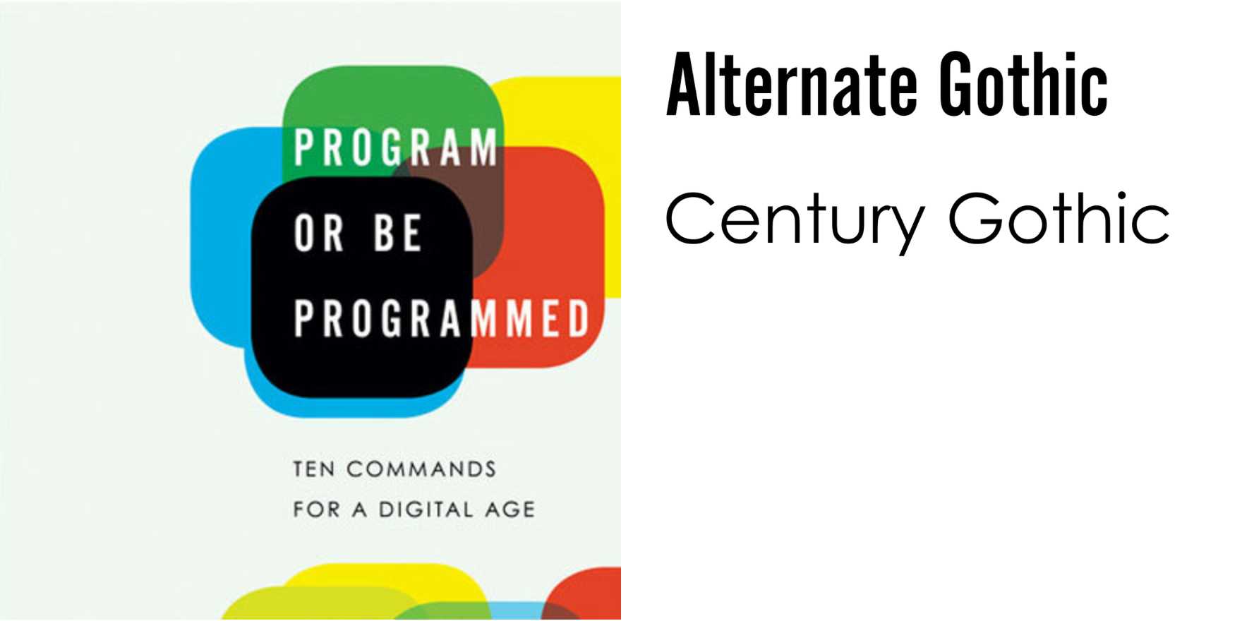 Program or Be Programmed, Soft Skull Press Edition - Fonts In Use