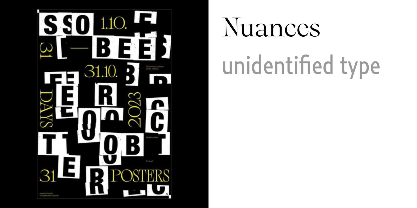Sober October, Day 10 and 13 posters - Fonts In Use