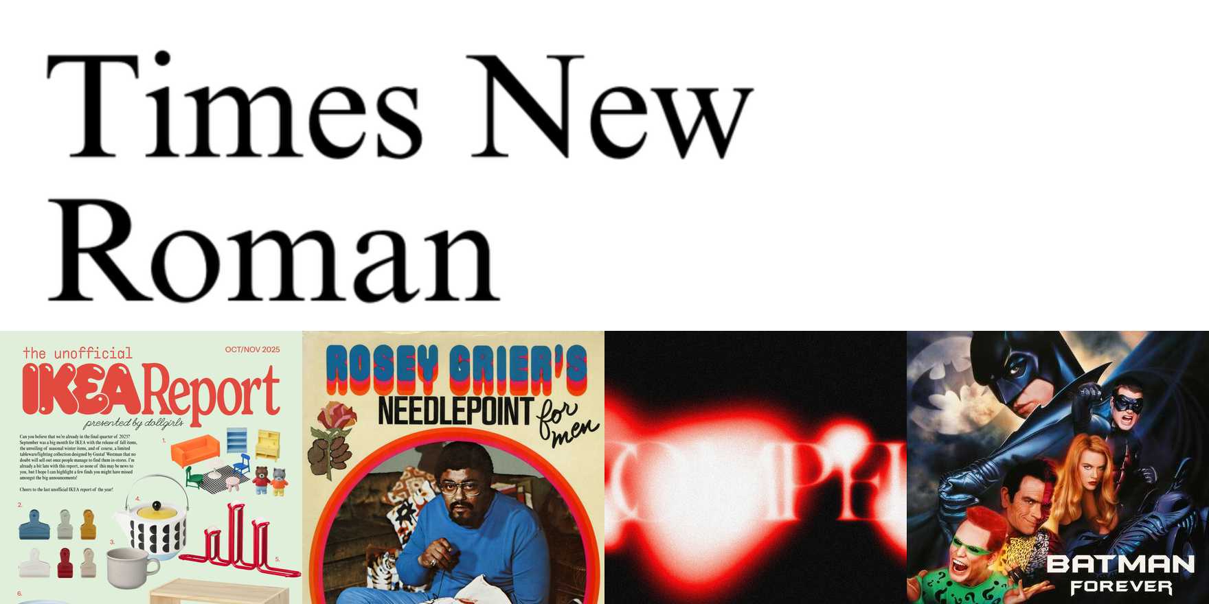 Times New Roman in use - Fonts In Use