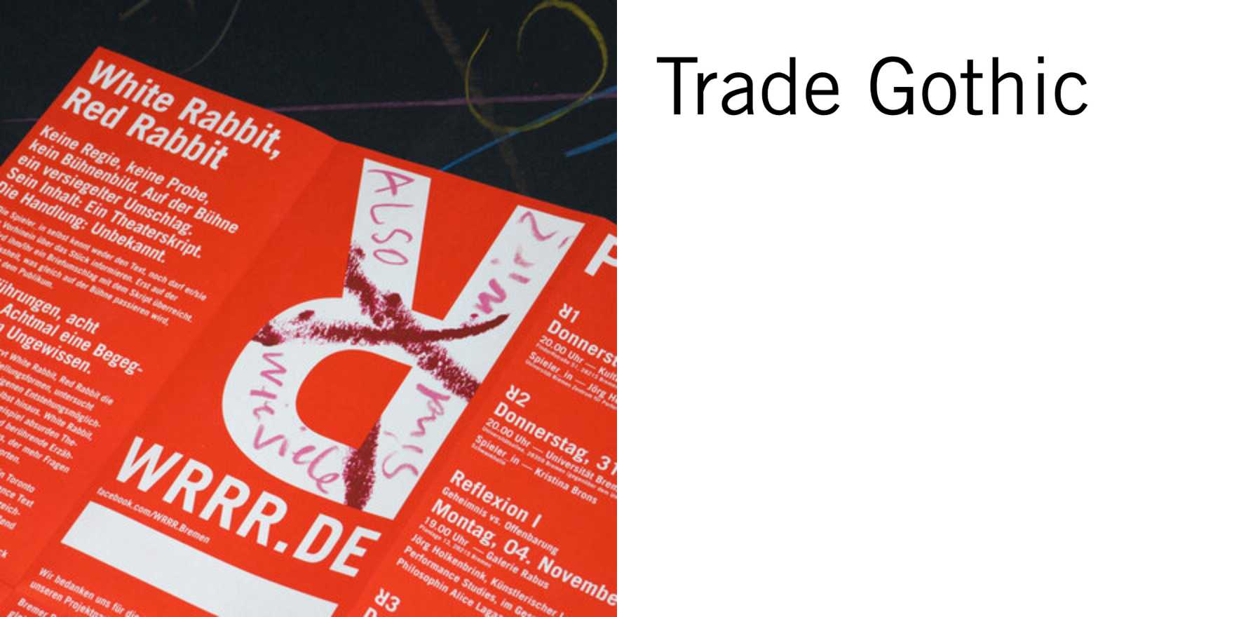 White Rabbit, Red Rabbit - Fonts In Use