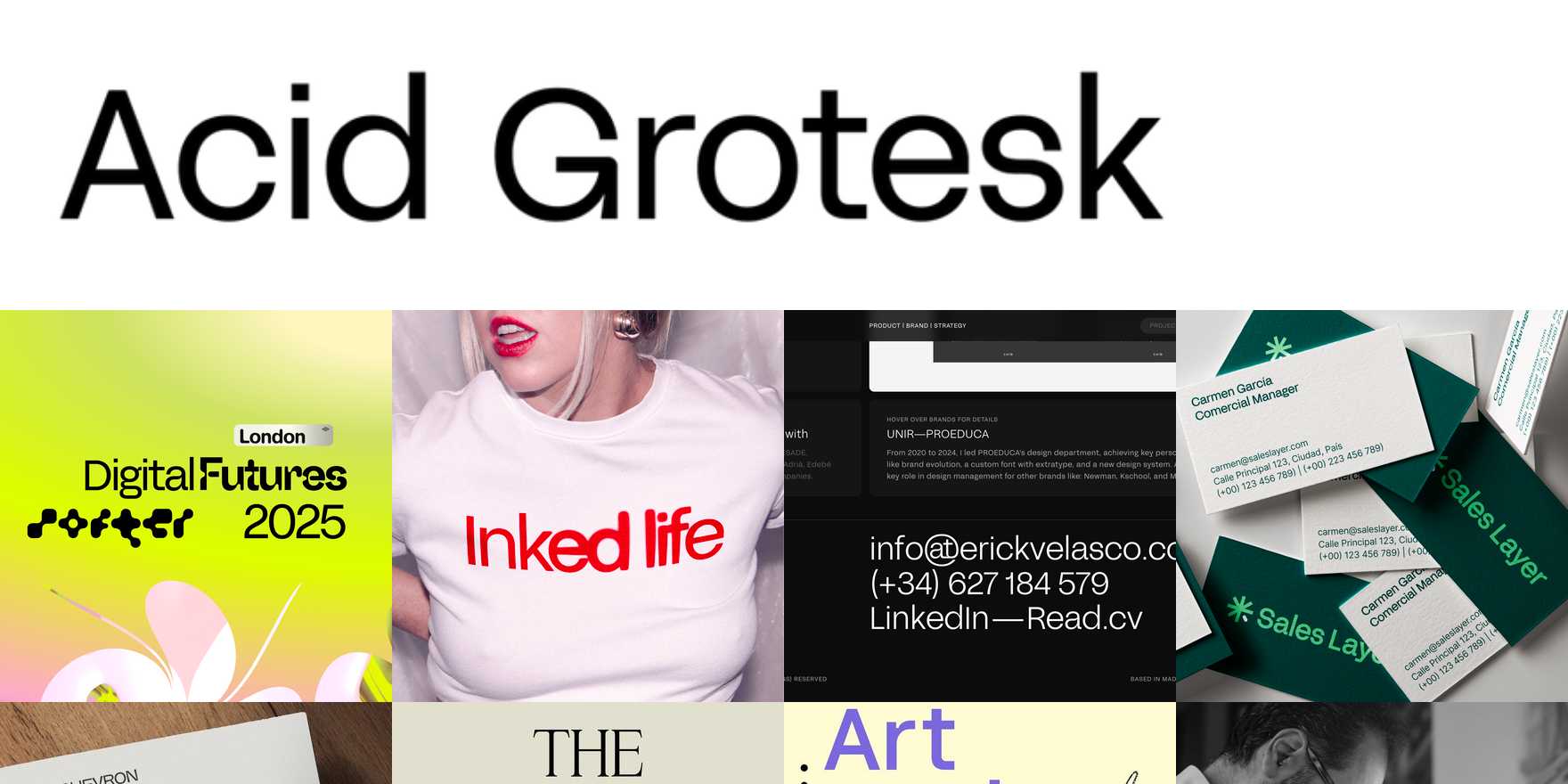 Acid Grotesk in use - Fonts In Use
