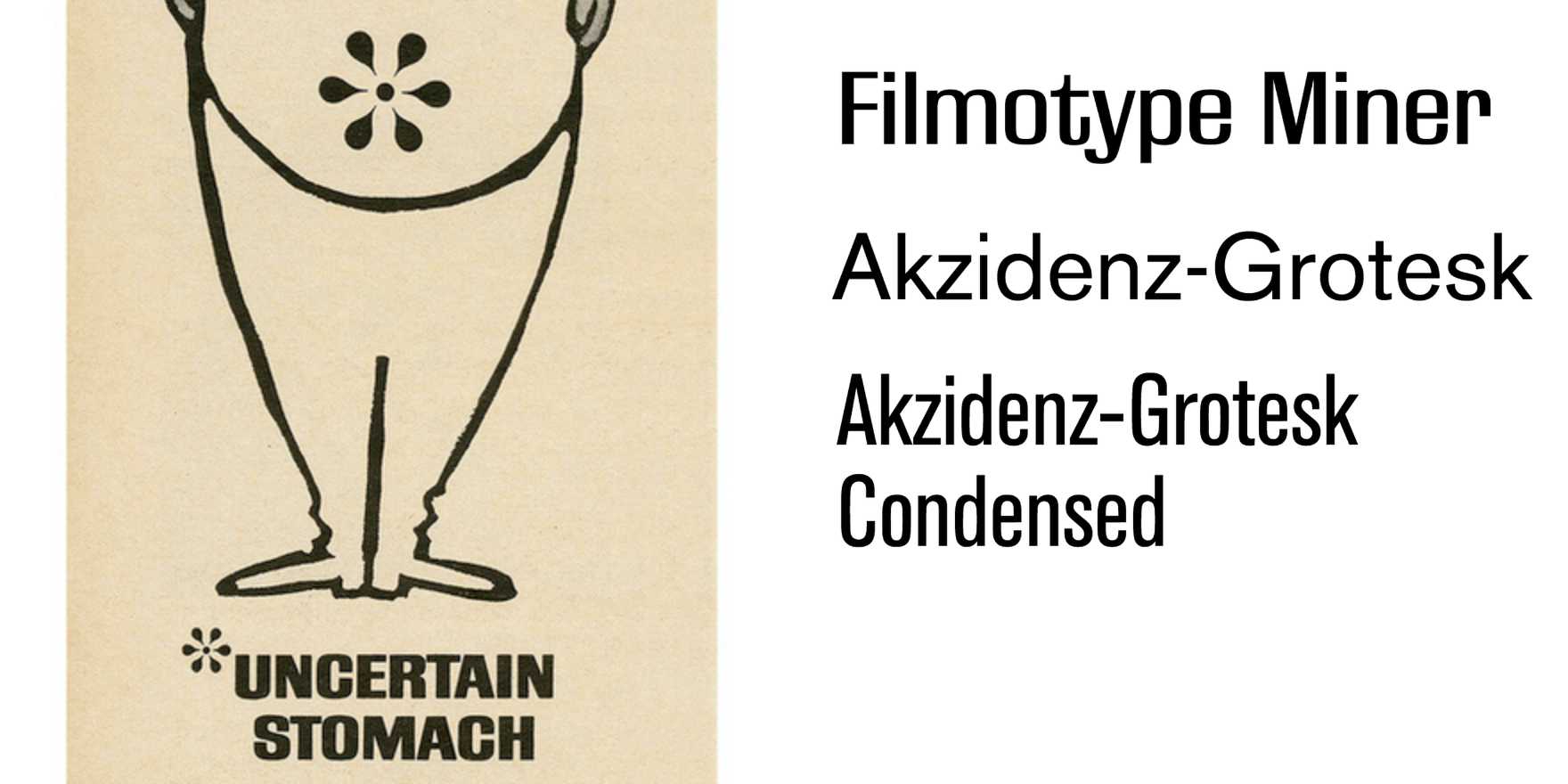 Phillips’ Milk of Magnesia Tablets ad: “Uncertain Stomach” - Fonts In Use