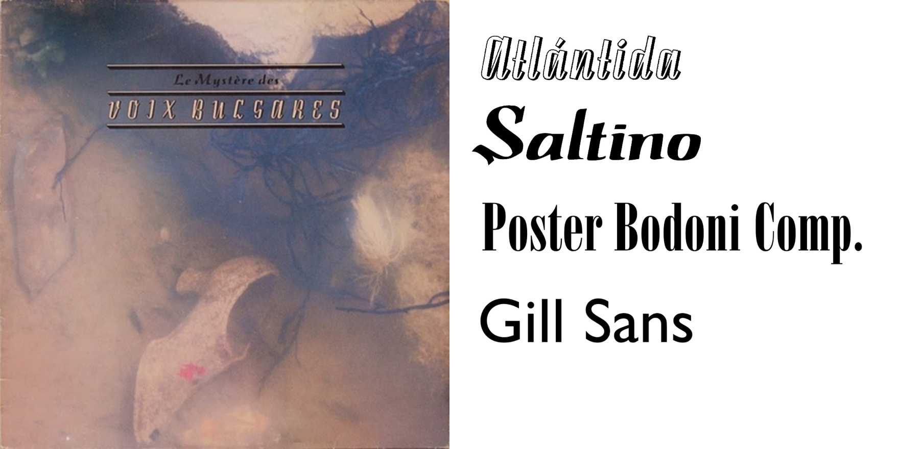 Le Mystère des Voix Bulgares (4AD) album art - Fonts In Use