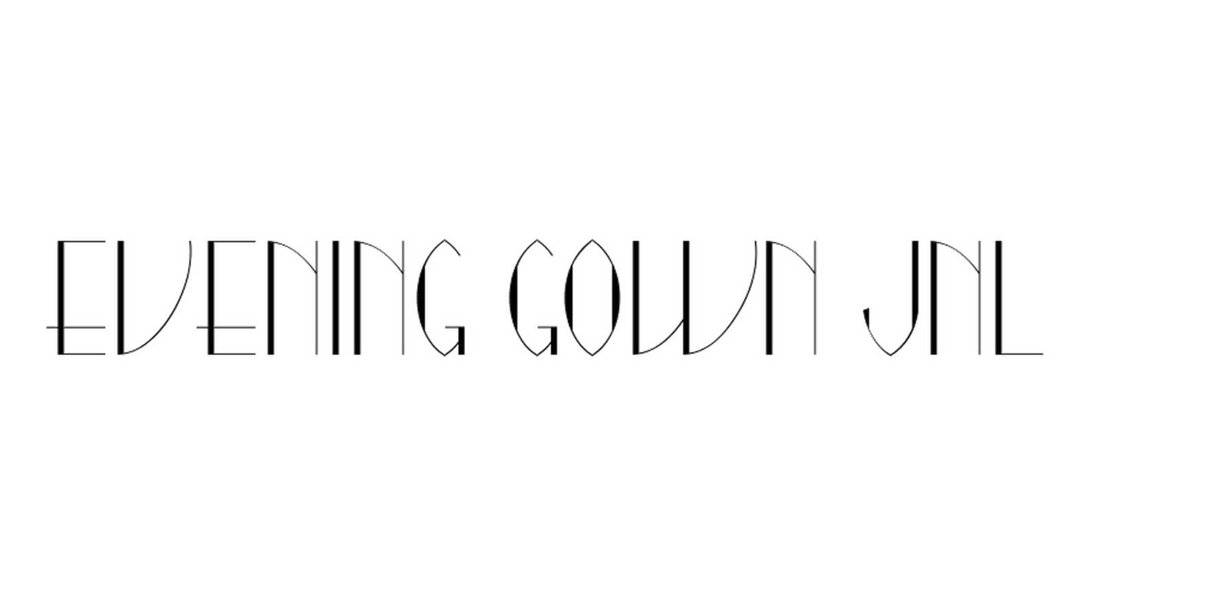 Evening Gown JNL in use - Fonts In Use