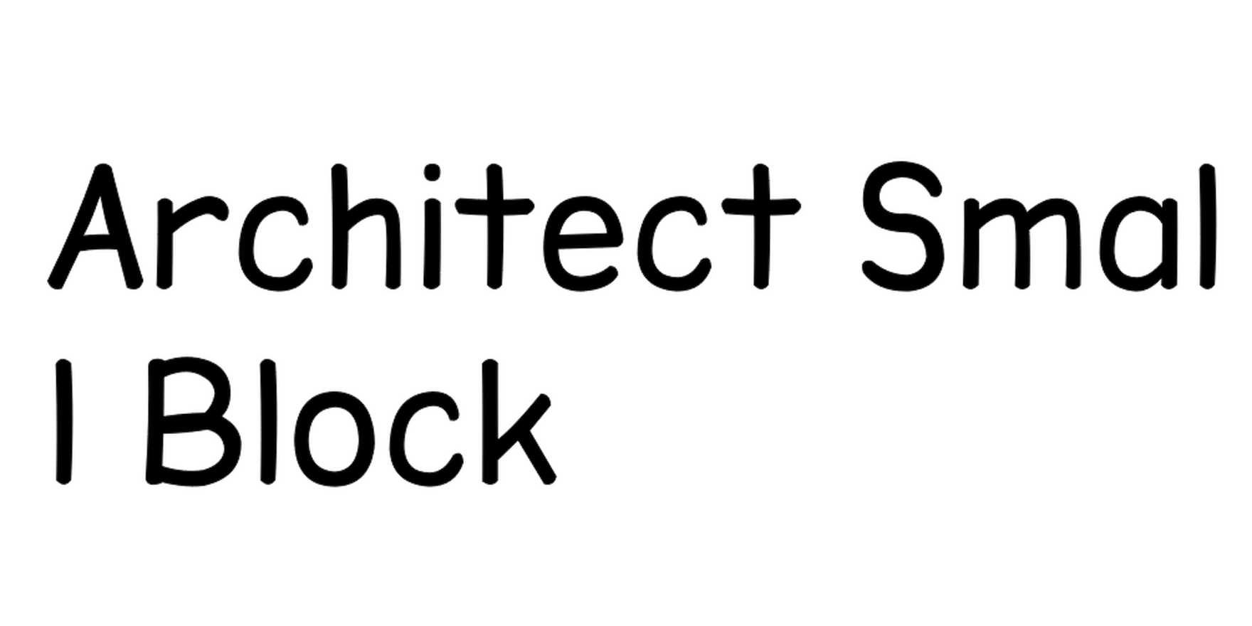 Architect Small Block in use - Fonts In Use