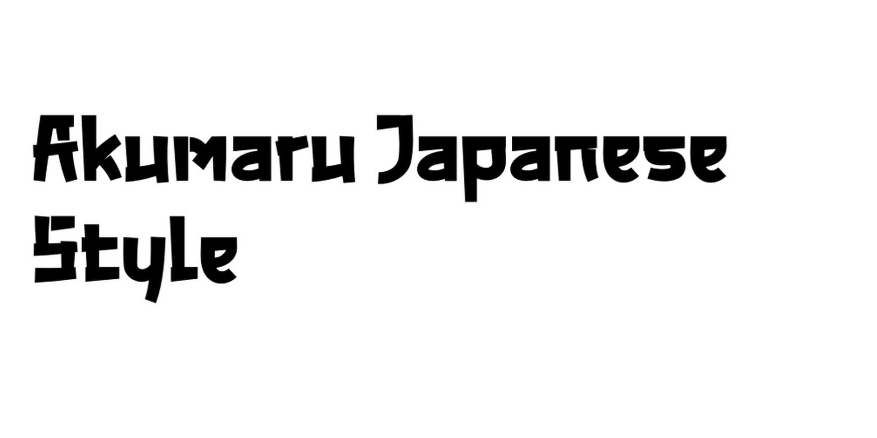 Akumaru Japanese Style in use - Fonts In Use