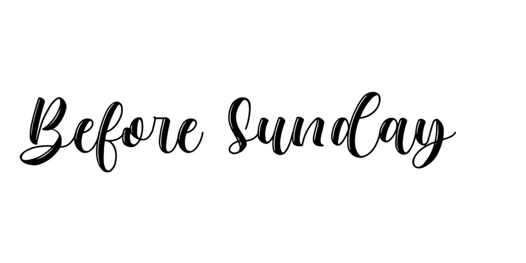Before Sunday in use - Fonts In Use