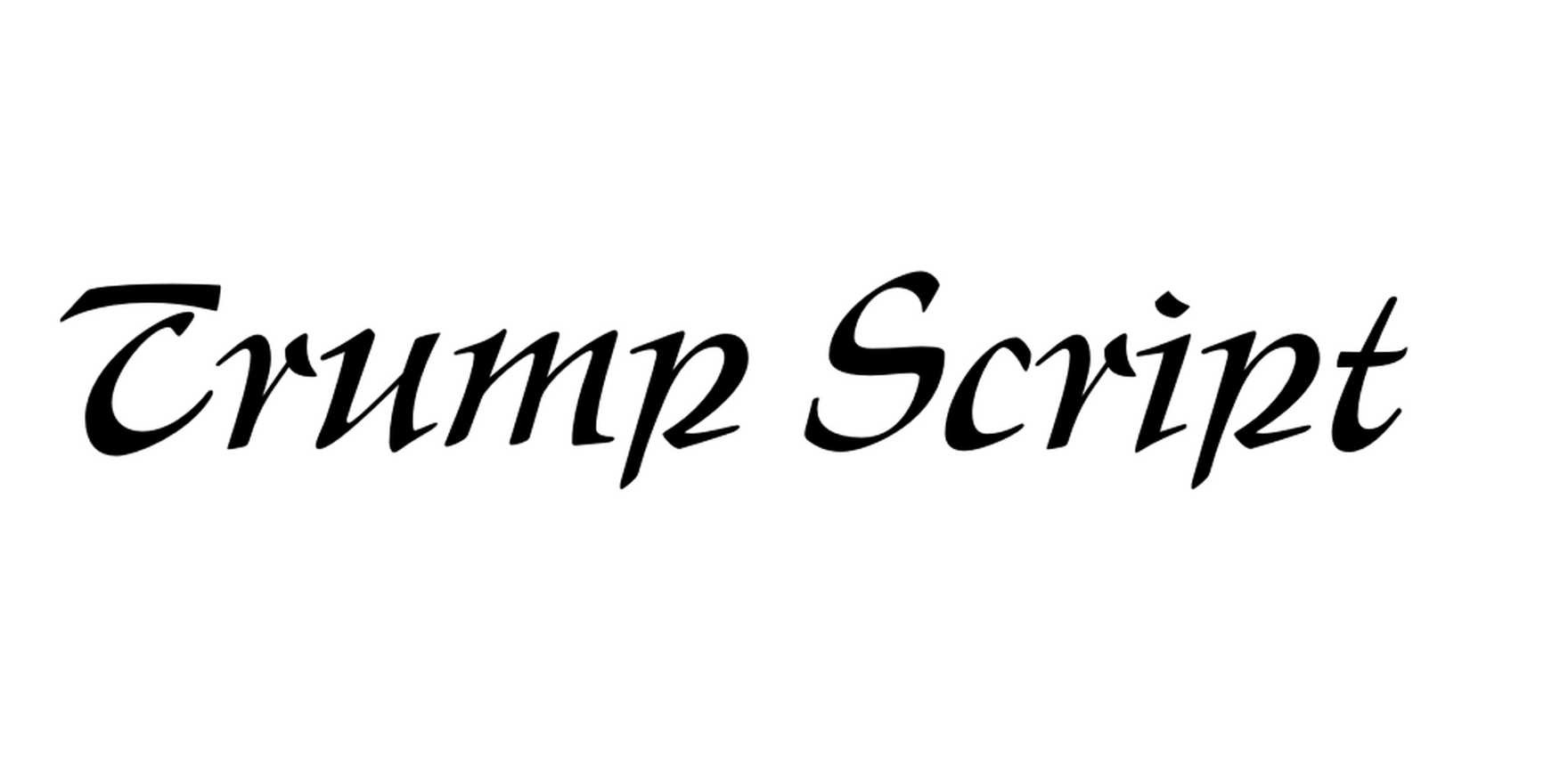 Trump Script in use - Fonts In Use