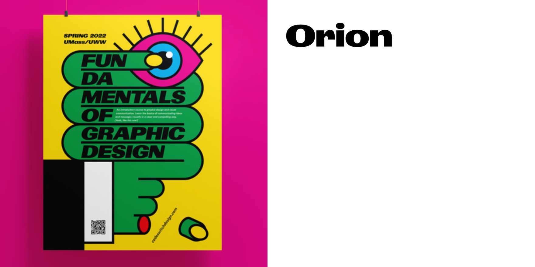 Fundamentals of Graphic Design poster - Fonts In Use