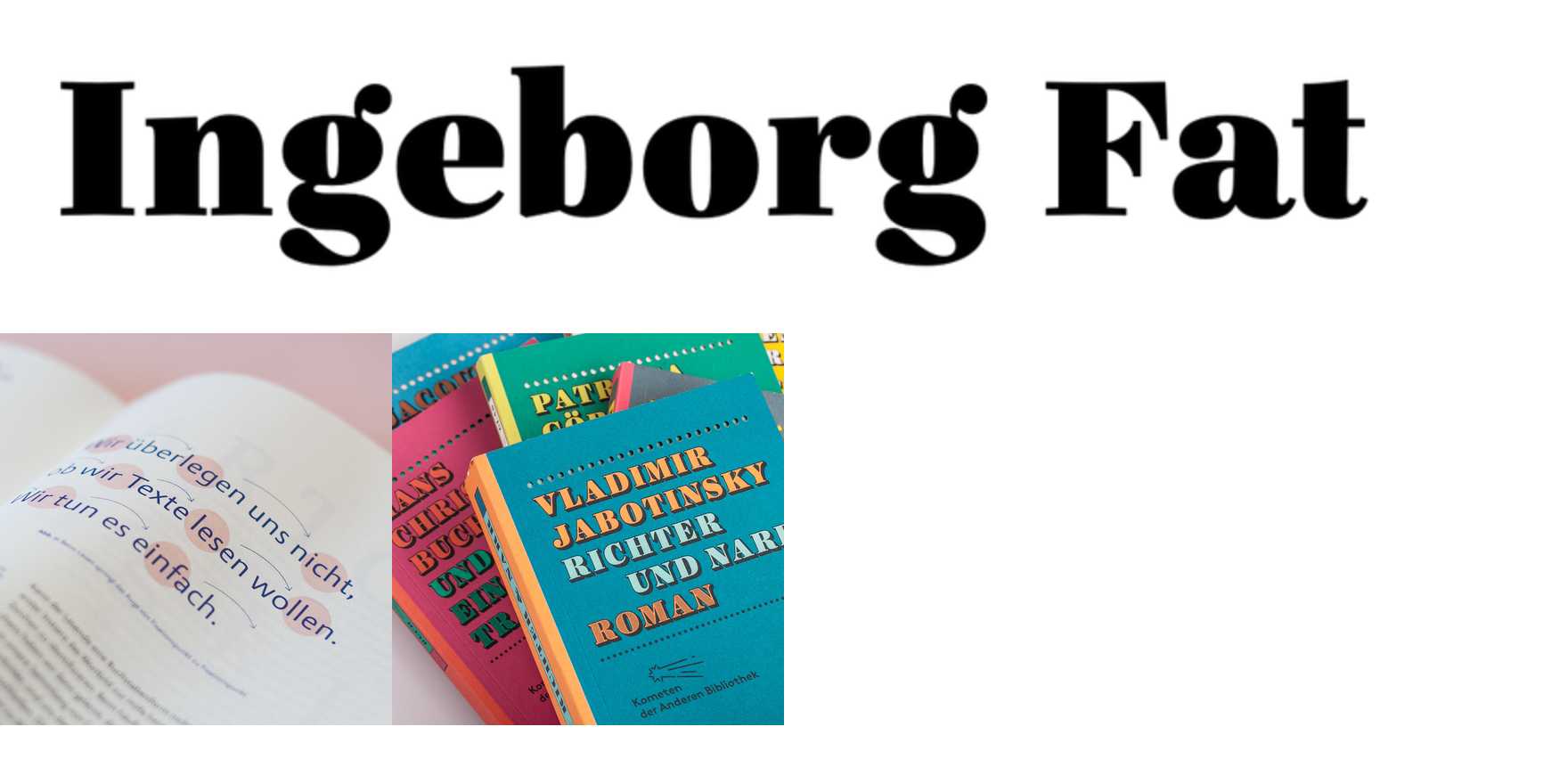 Ingeborg Fat in use - Fonts In Use