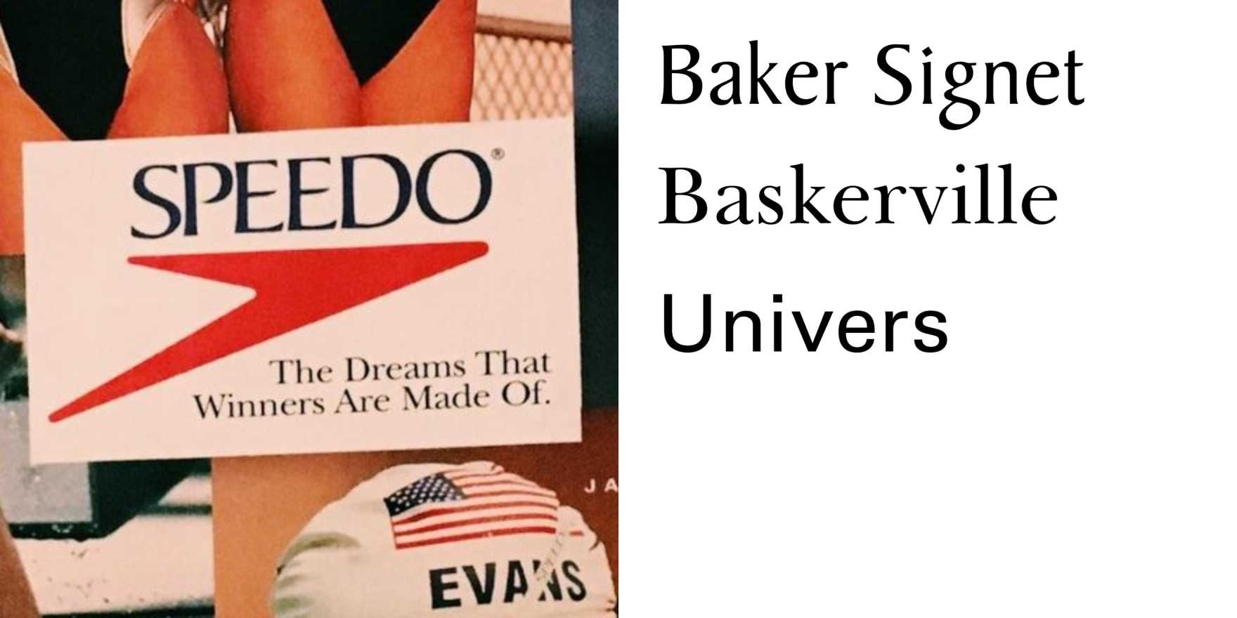 Speedo logo and magazine ad (1990s) - Fonts In Use