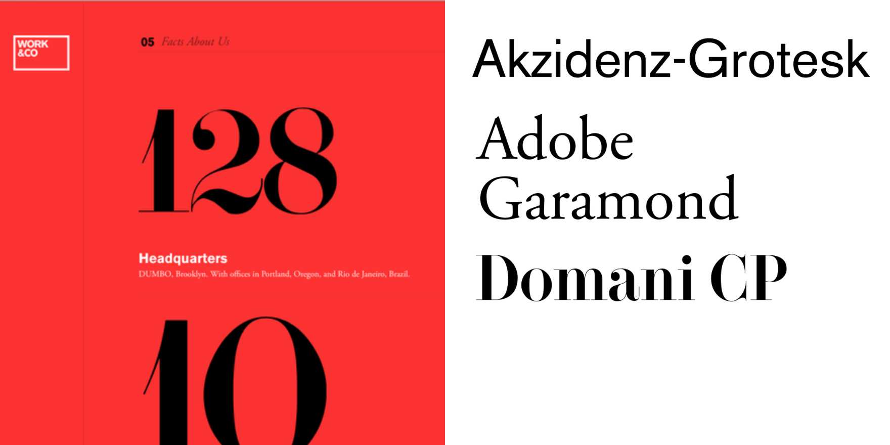 Work & Co. - Fonts In Use