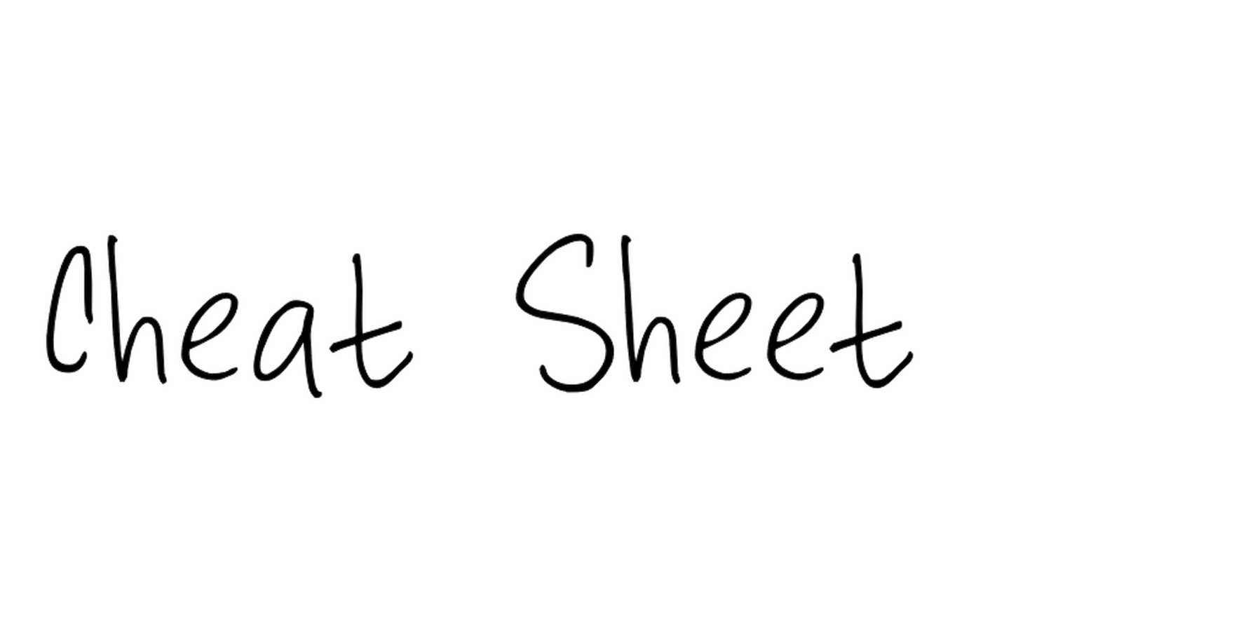 Cheat Sheet in use - Fonts In Use