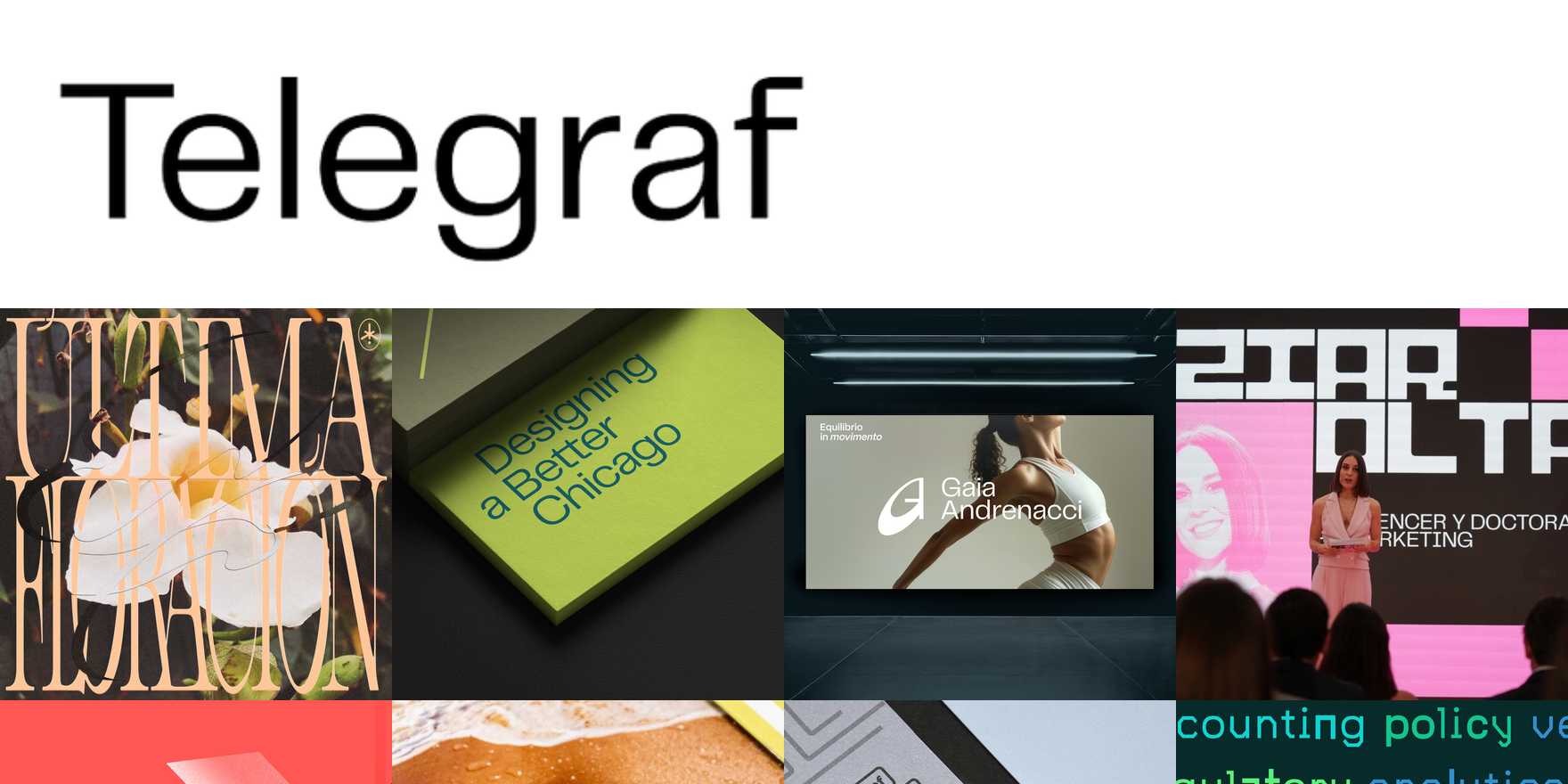 Telegraf in use - Fonts In Use