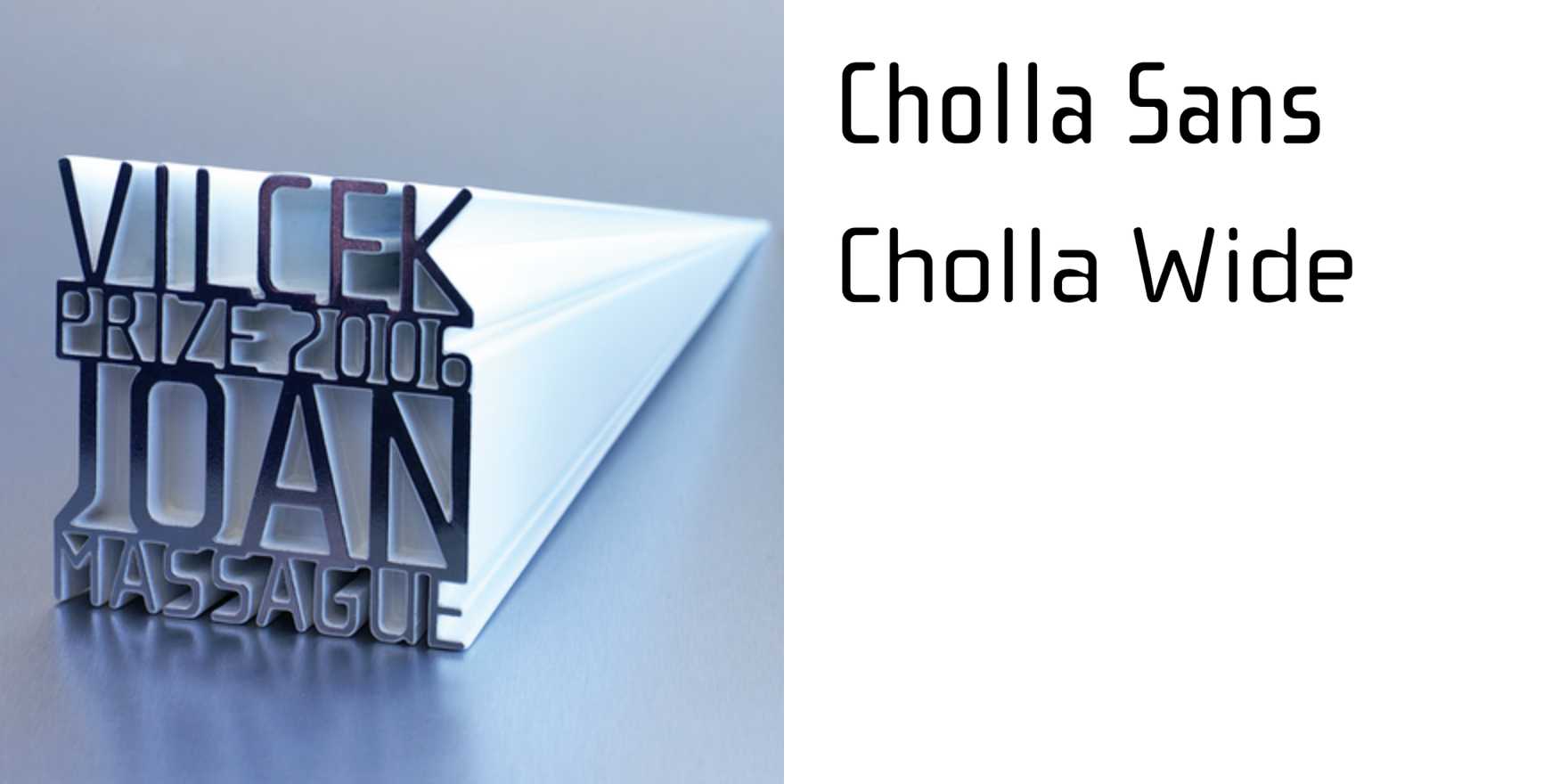 Vilcek Prize trophies - Fonts In Use