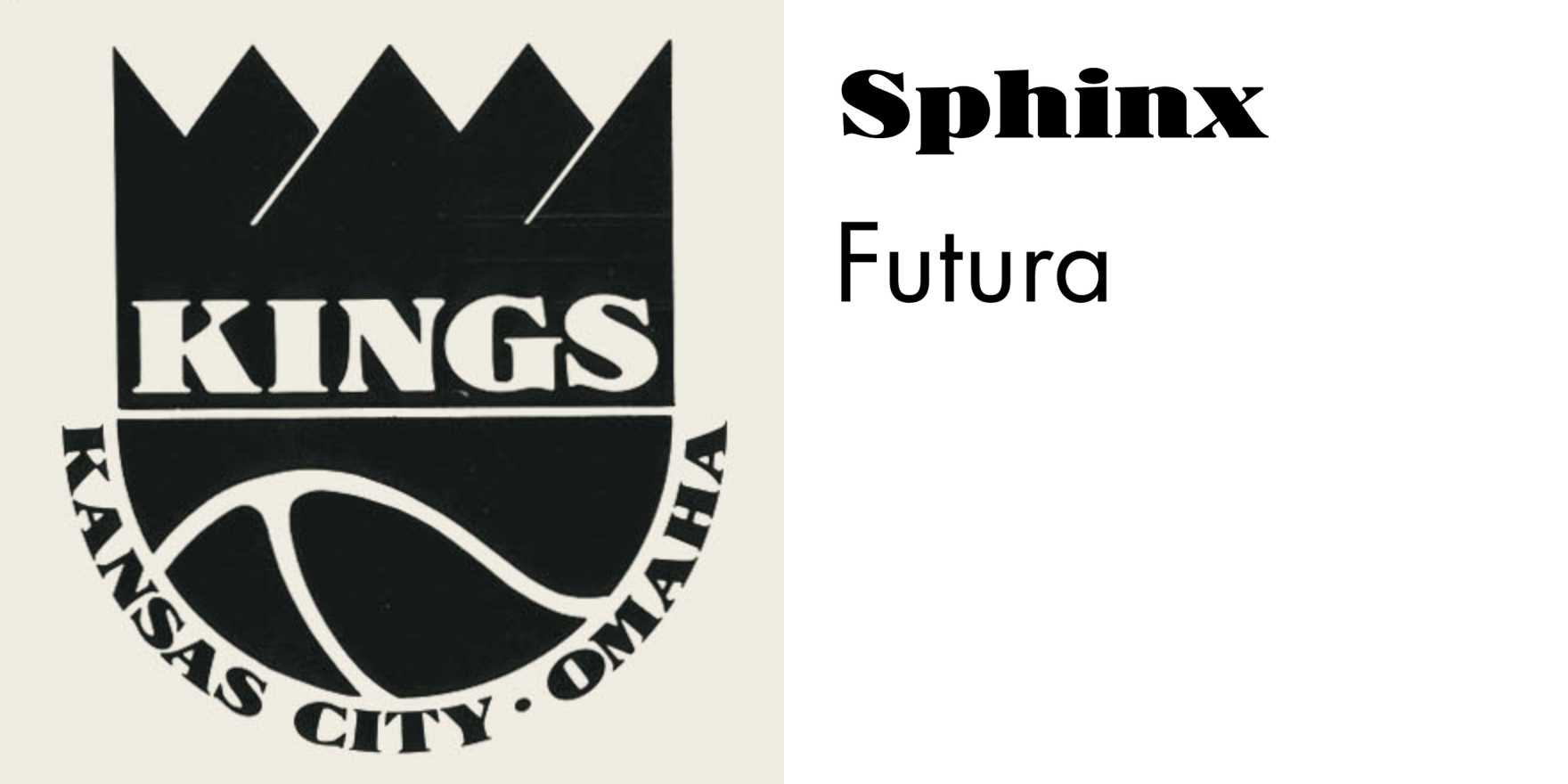 Kansas City-Omaha Kings logos, pennant, program - Fonts In Use