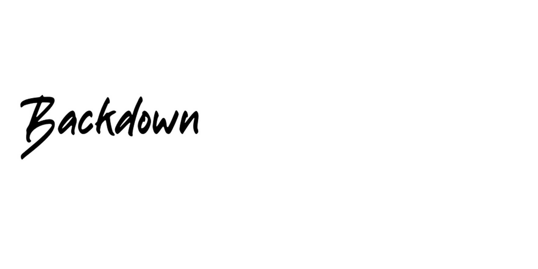Backdown in use - Fonts In Use