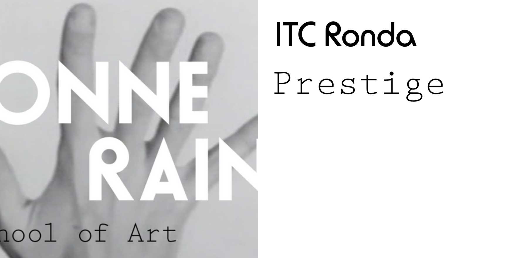 Yvonne Rainer lecture announcement - Fonts In Use