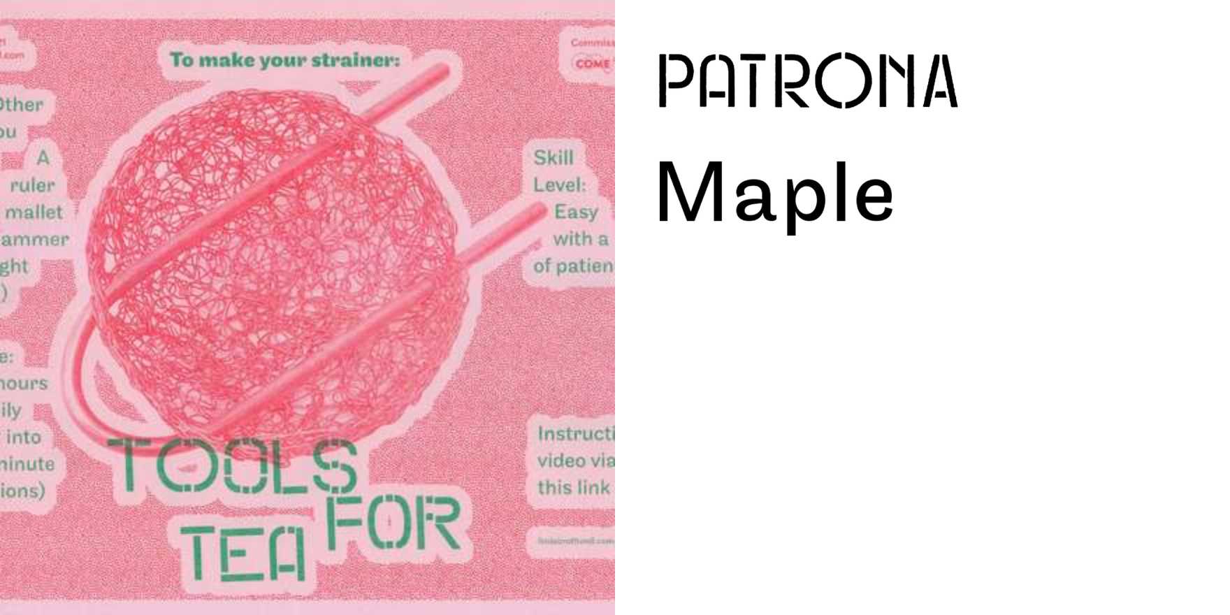 Tools for Tea leaflet - Fonts In Use