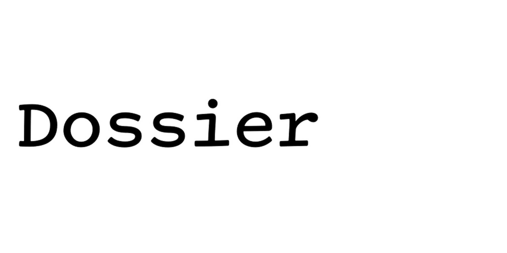 Dossier in use - Fonts In Use