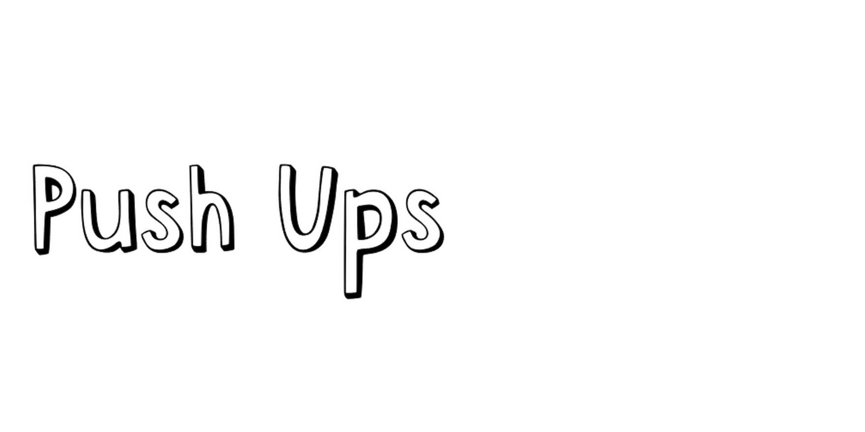 Push Ups in use - Fonts In Use
