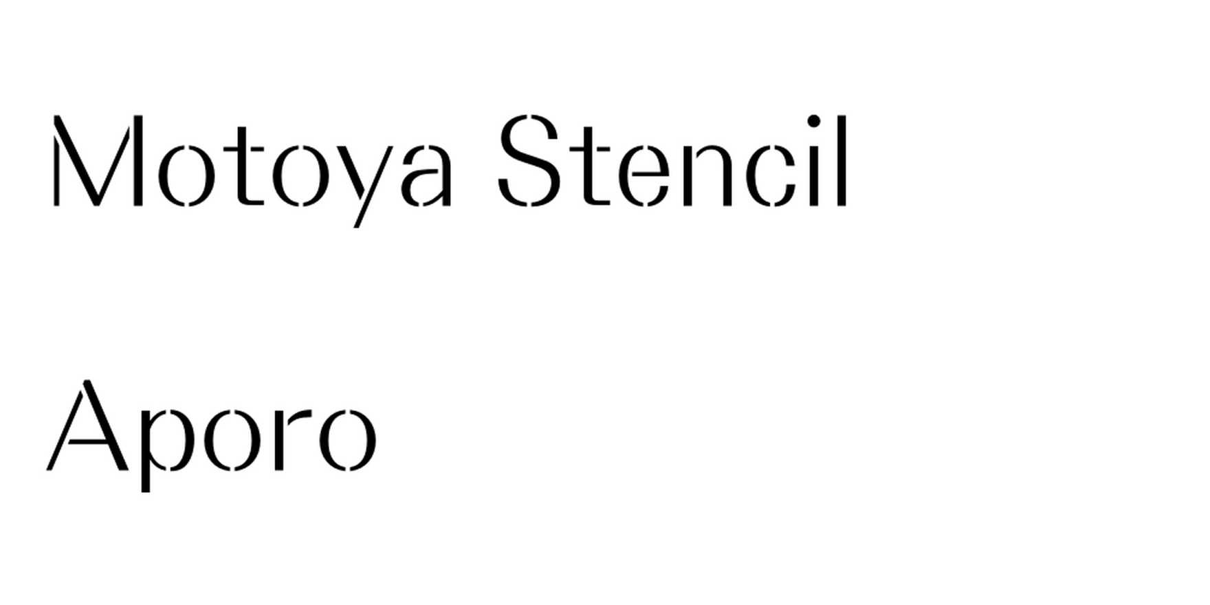 Motoya Stencil Aporo in use - Fonts In Use