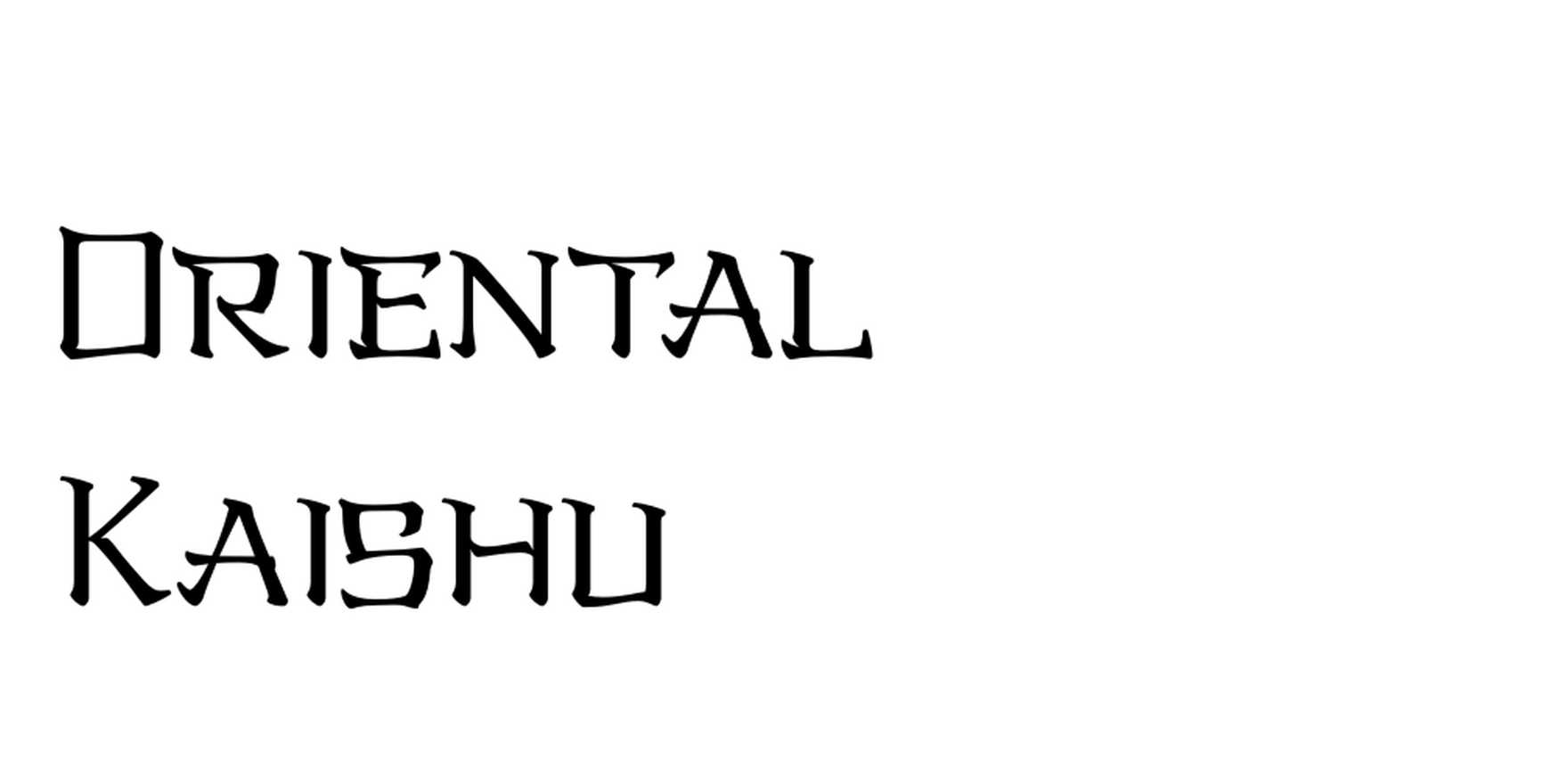 Oriental Kaishu in use - Fonts In Use