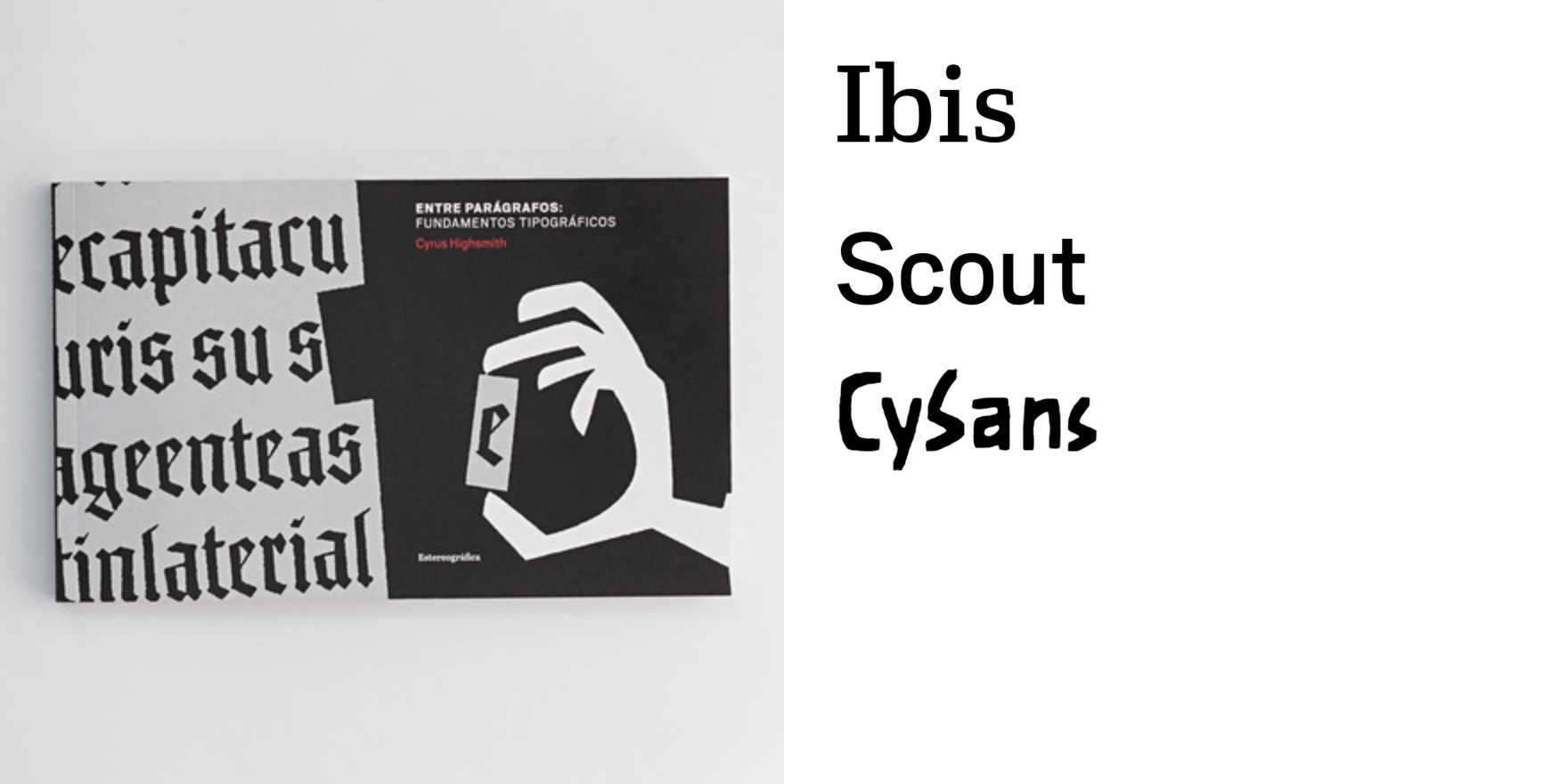 Entre parágrafos by Cyrus Highsmith - Fonts In Use