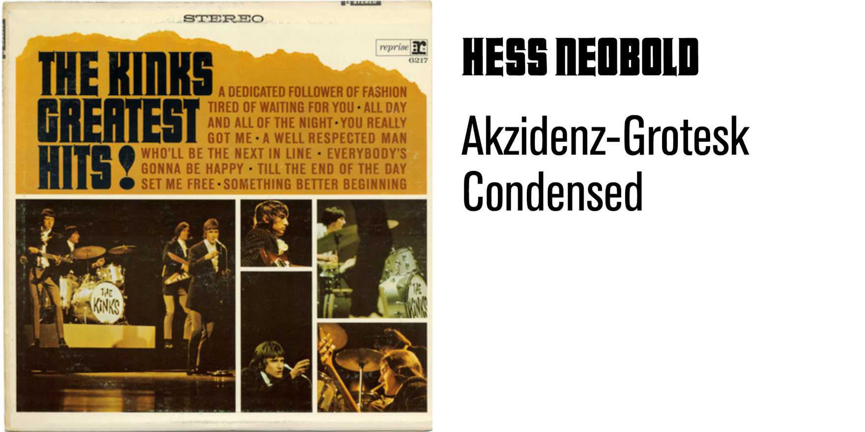 The Kinks – Greatest Hits! album art - Fonts In Use