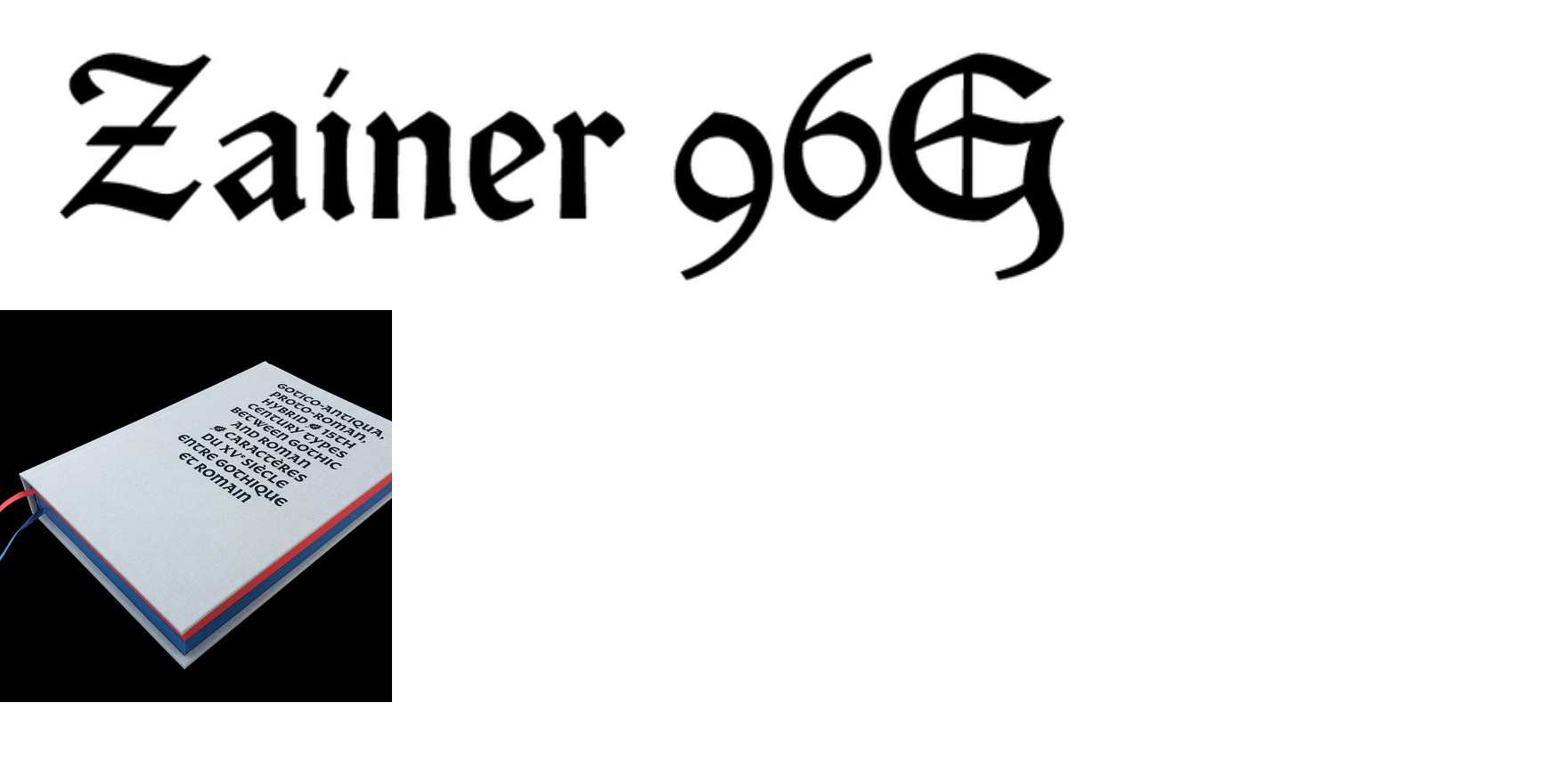 Zainer 96G in use - Fonts In Use