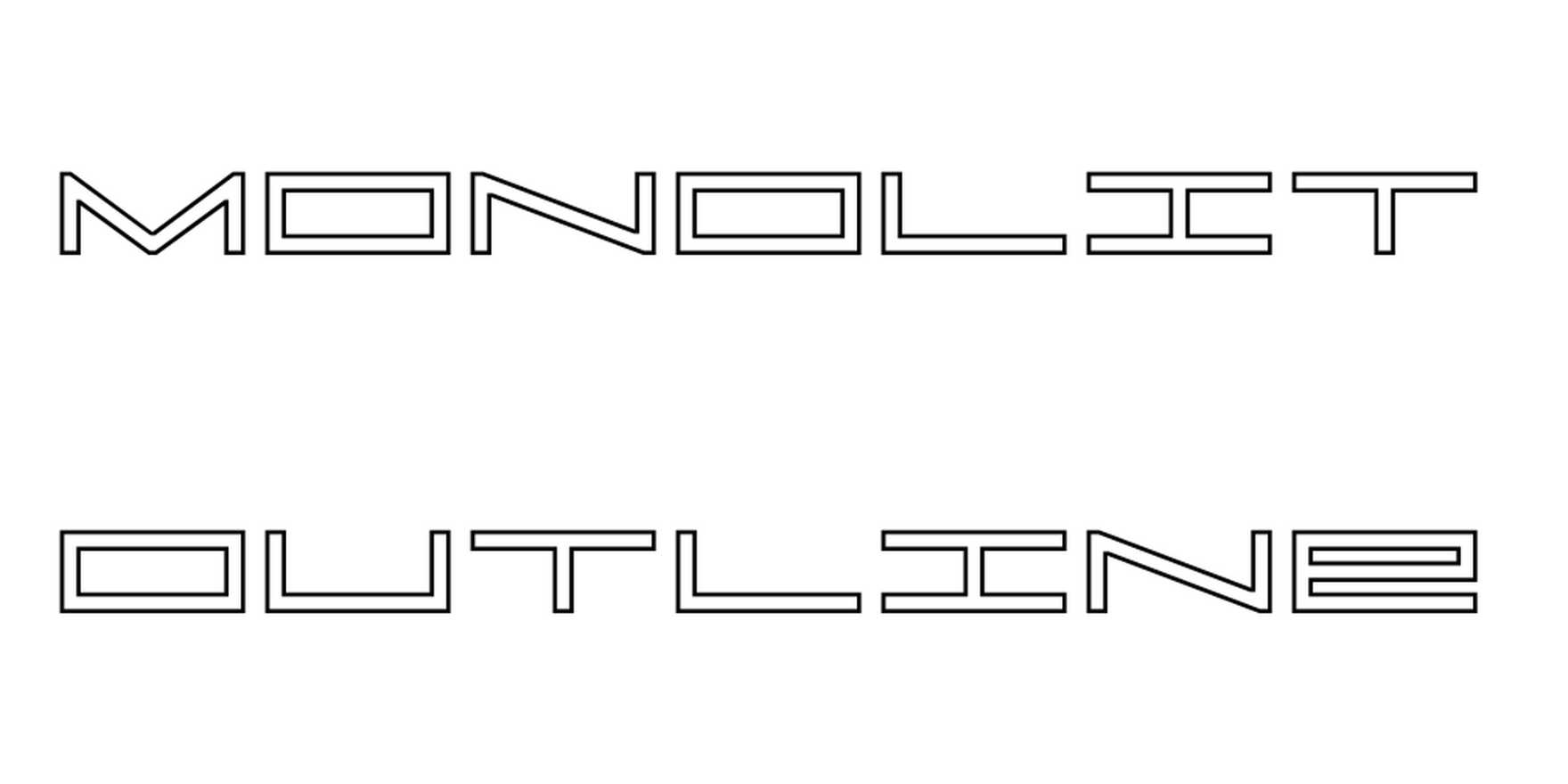 Monolith Outline in use - Fonts In Use